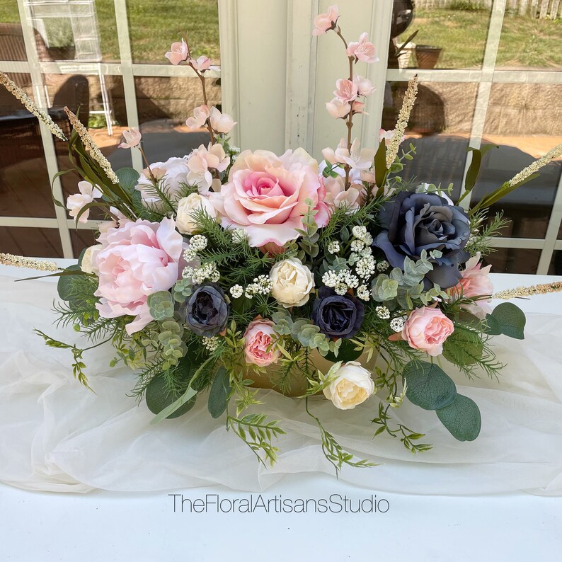 Spring Farmhouse Style Floral Arrangement Pink Floral - Etsy