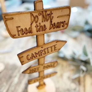 Don’t Feed the Bears Sign/ Camping Themed Table Sign, Camping Party ...