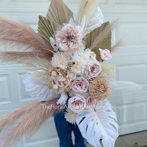 Boho Style Floral Swag for Arch | Large Boho Floral Arrangement for ...
