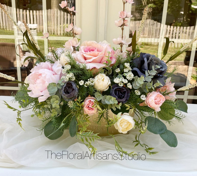 Spring Farmhouse Style Floral Arrangement Pink Floral - Etsy