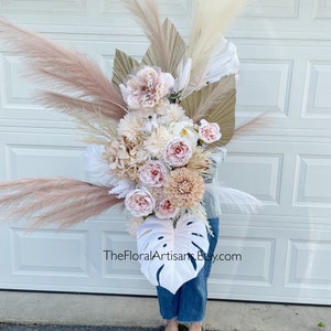 Boho Style Floral Swag for Arch | Large Boho Floral Arrangement for ...