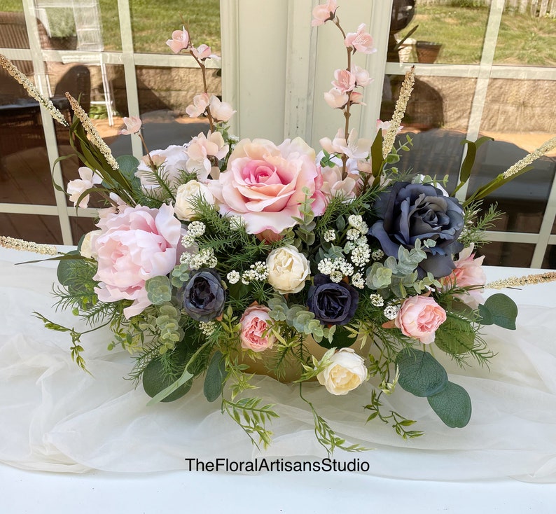 Spring Farmhouse Style Floral Arrangement Pink Floral - Etsy