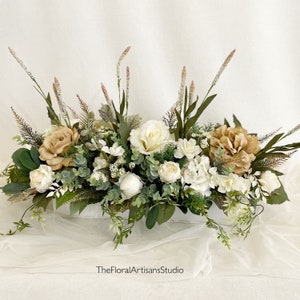 23large Floral Arrangement Neutral Colors Floral Arrangement Table ...