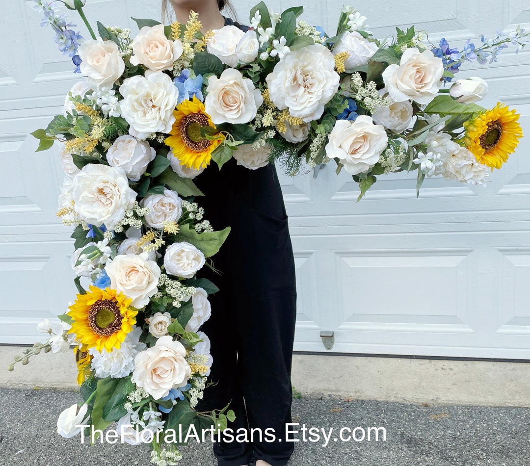 Customizable Floral Swag for Arch | Large Boho Floral Arrangement for ...