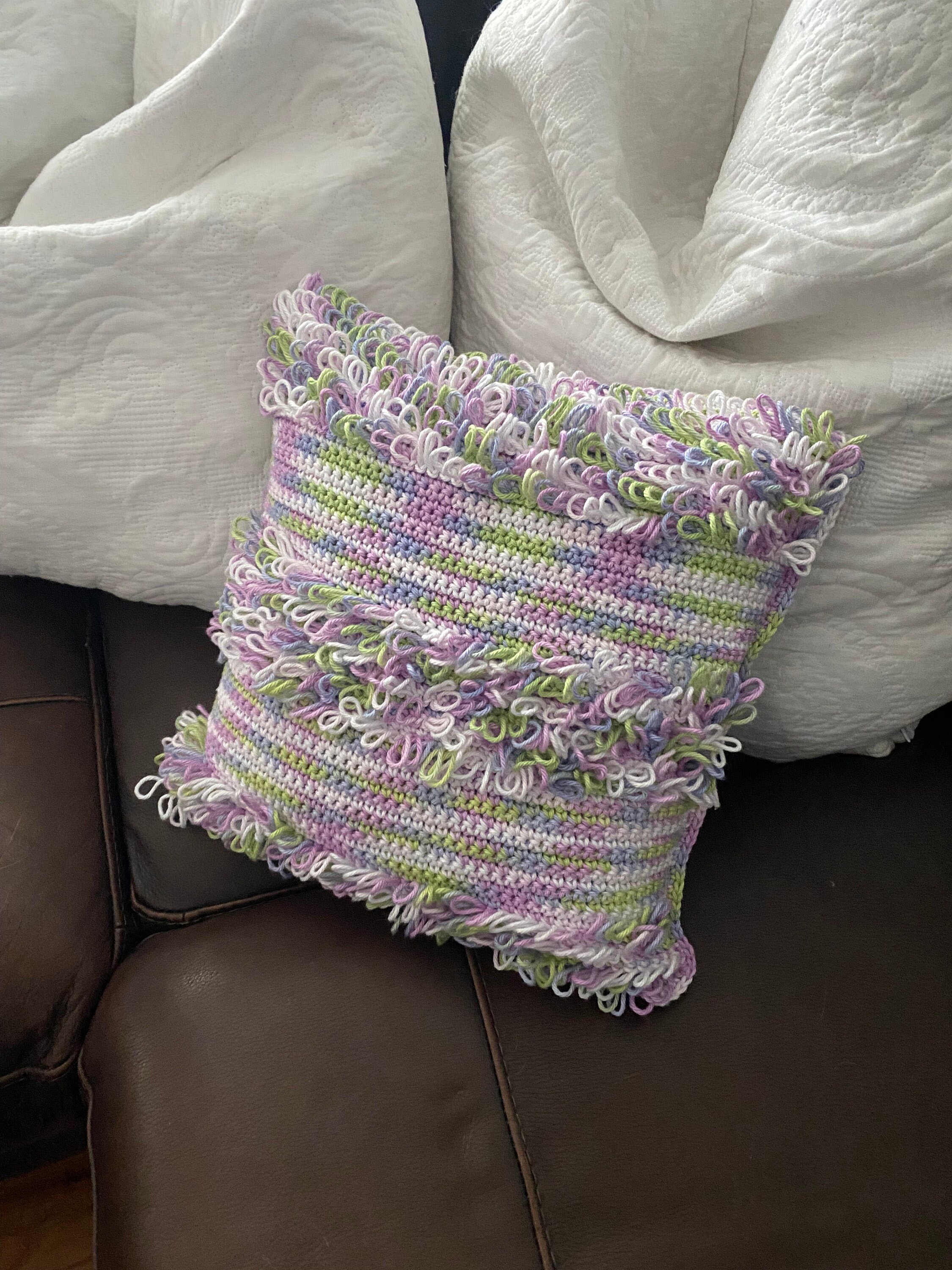 Lazy Loops Pillow Crochet PATTERN - Etsy
