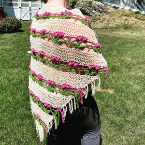 Tulip Bouquet Shawl Crochet PATTERN - Etsy