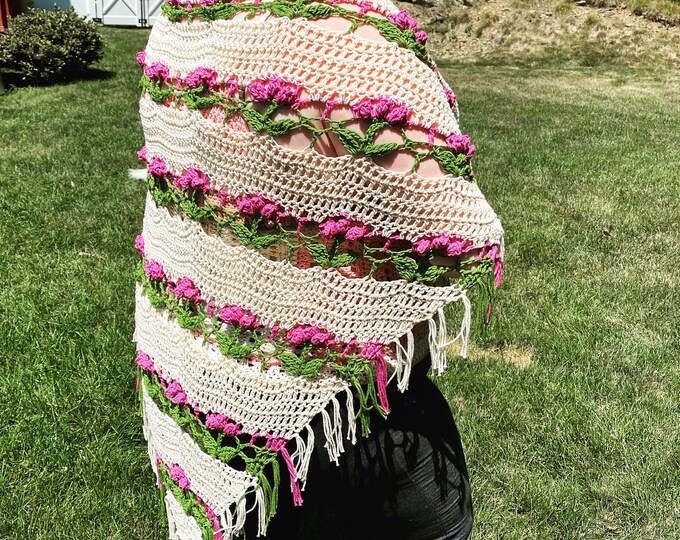 Tulip Bouquet Shawl Crochet PATTERN - Etsy