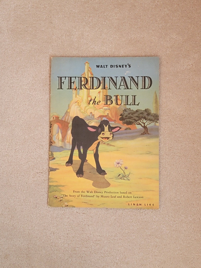 Walt Disney's Ferdinand the Bull Linen-like Book 1938 - Etsy
