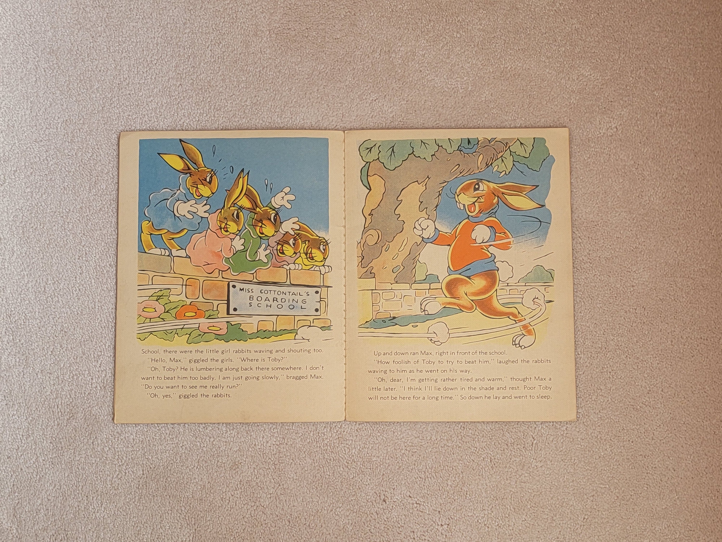 Walt Disney's Toby Tortoise and the Hare Linen-like Book 1938 - Etsy