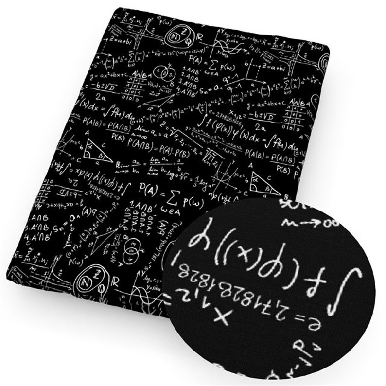Maths Formula Algebra Fabric Fabric Cartoon Anime Polyester Cotton ...
