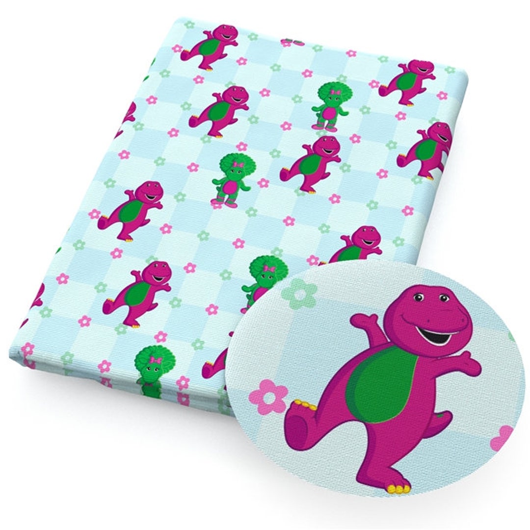 Barney the Bear Baby Bop Fabric Fabric Cartoon Anime Polyester Cotton ...