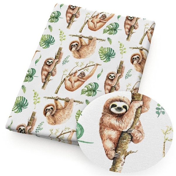 Sloth Fabric - Etsy