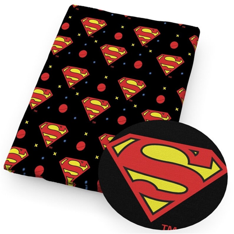 Superman Fabric Fabric Cartoon Anime Polyester Cotton Fabric by the ...