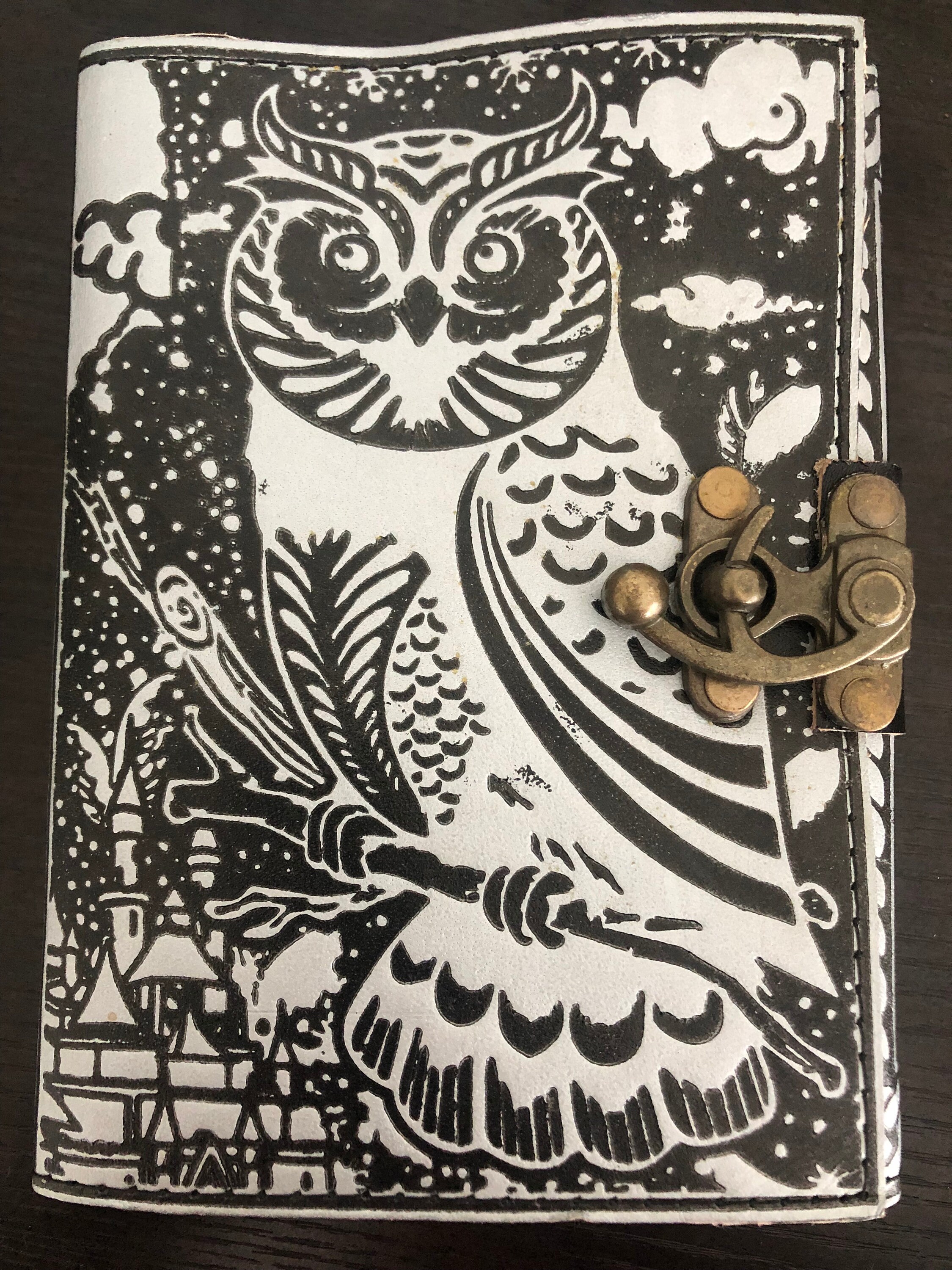 Owl Journal, Lunar Diary, Tarot Journal, Grimoire Leather Journal ...