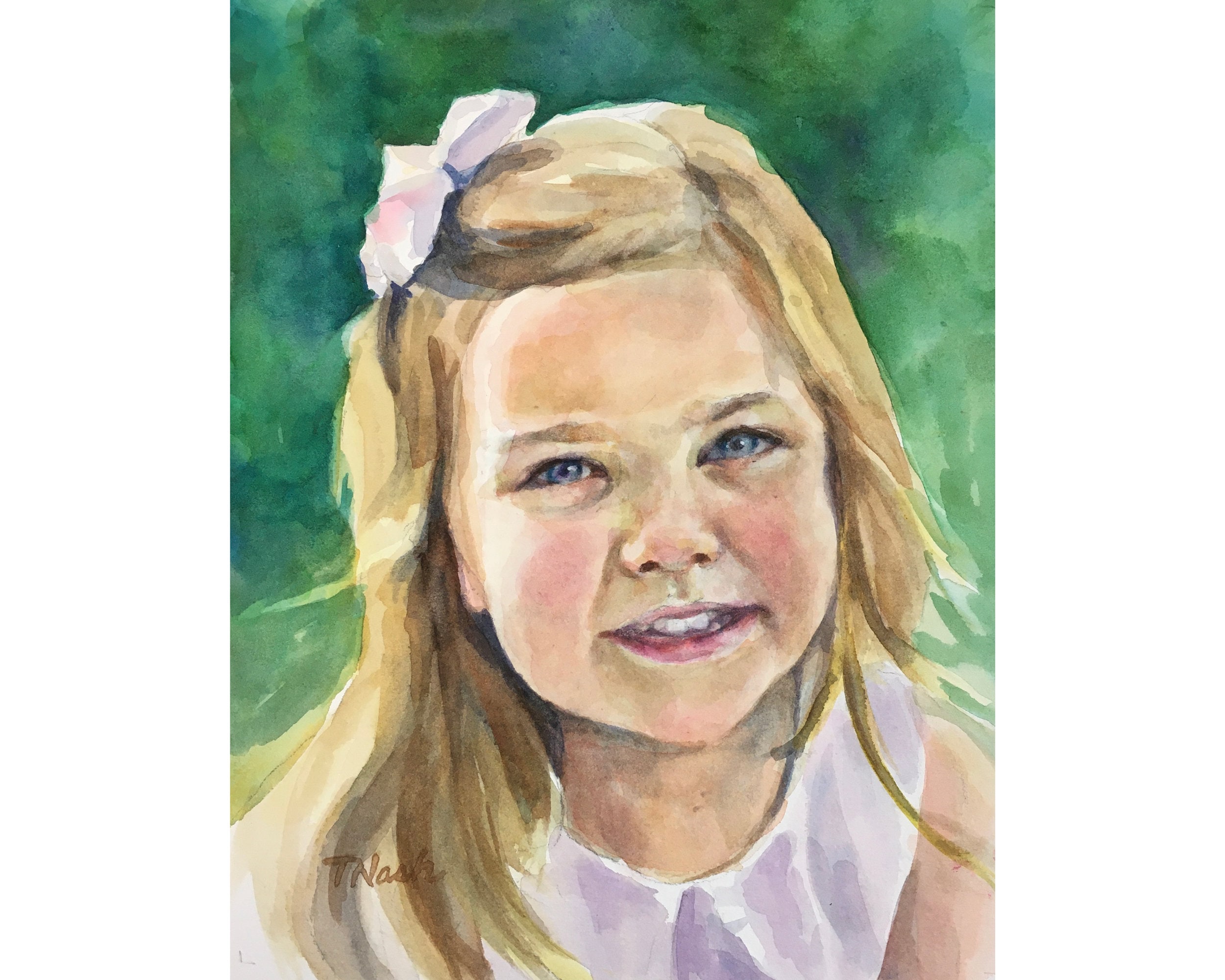 Custom Child Watercolor Portraits - Etsy