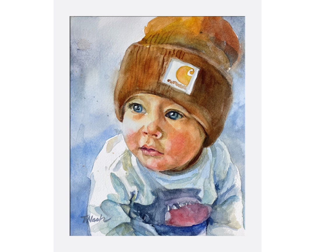 Custom Child Watercolor Portraits - Etsy