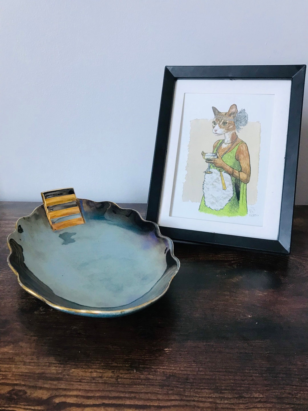 50s Carlton Ware Blue Royale Art Deco Style Tray - Etsy