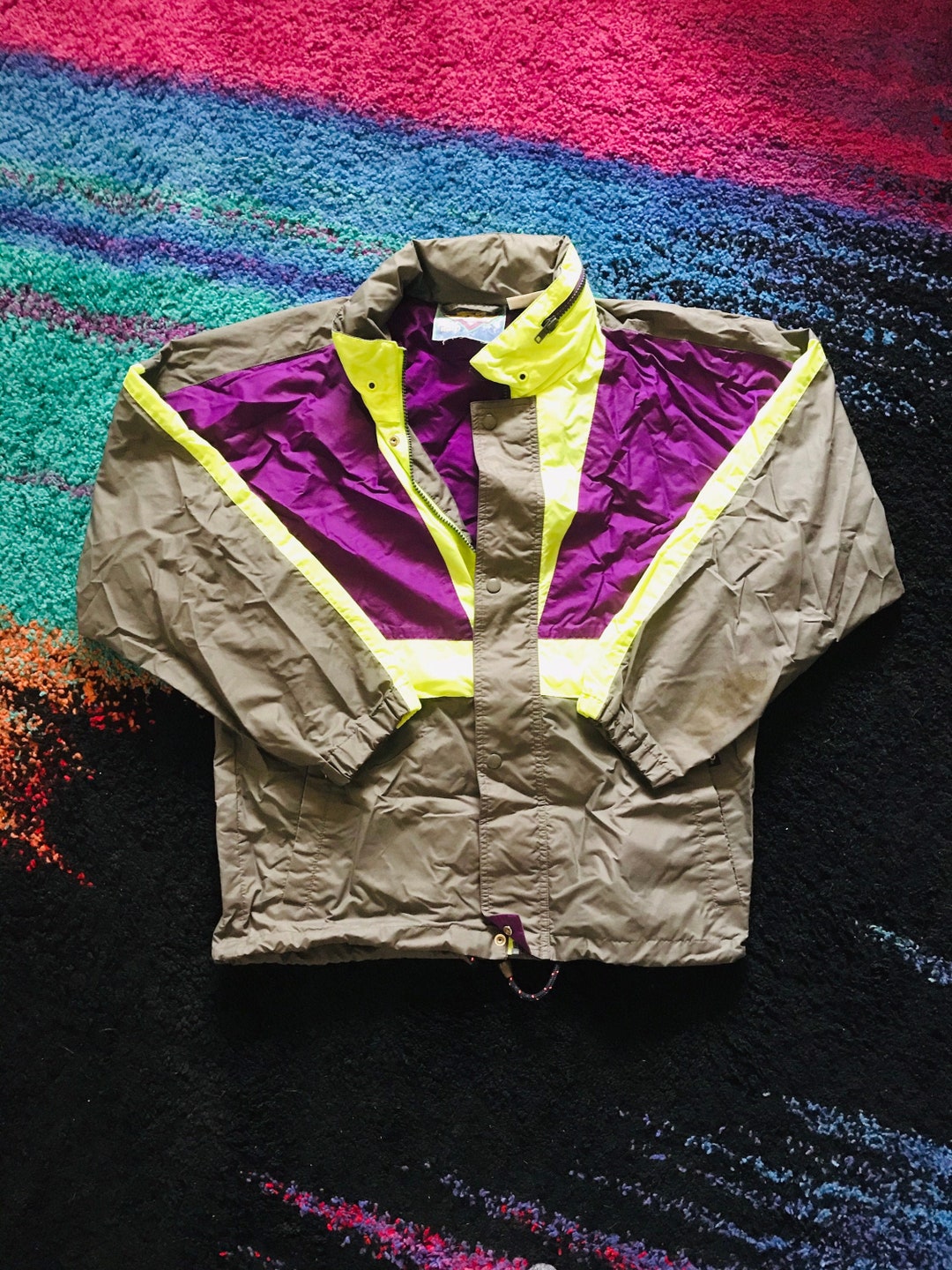 90s Neon Jacket - Etsy