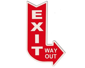 Exit Way Out Sign - Etsy