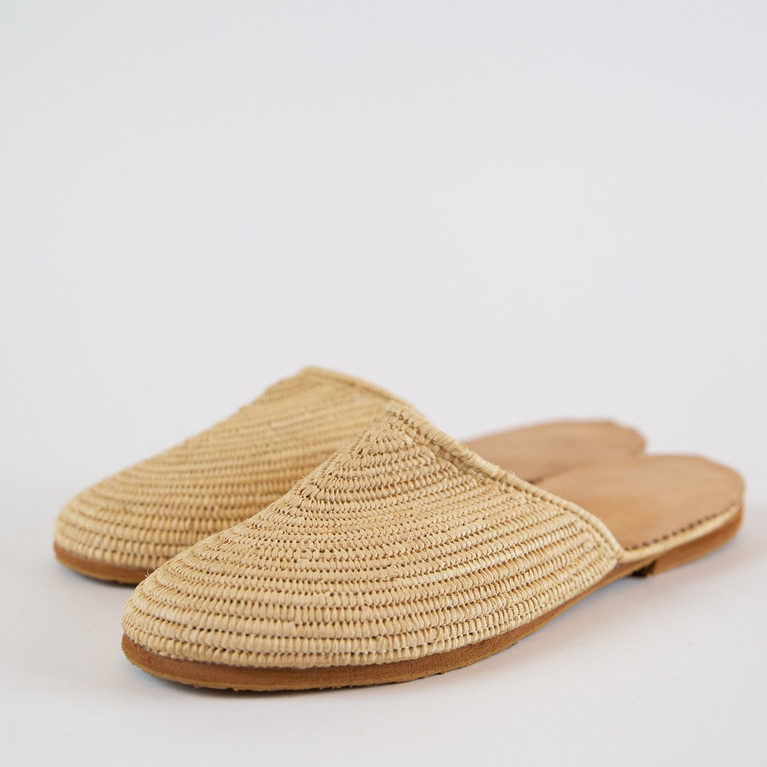 Raffia Slipper, Straw Sandals, Summer Shoes, Raffia Sandals ...