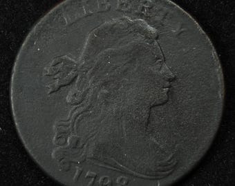 1799 Draped Bust Large Cent Copper Coin - Circulated - Etsy