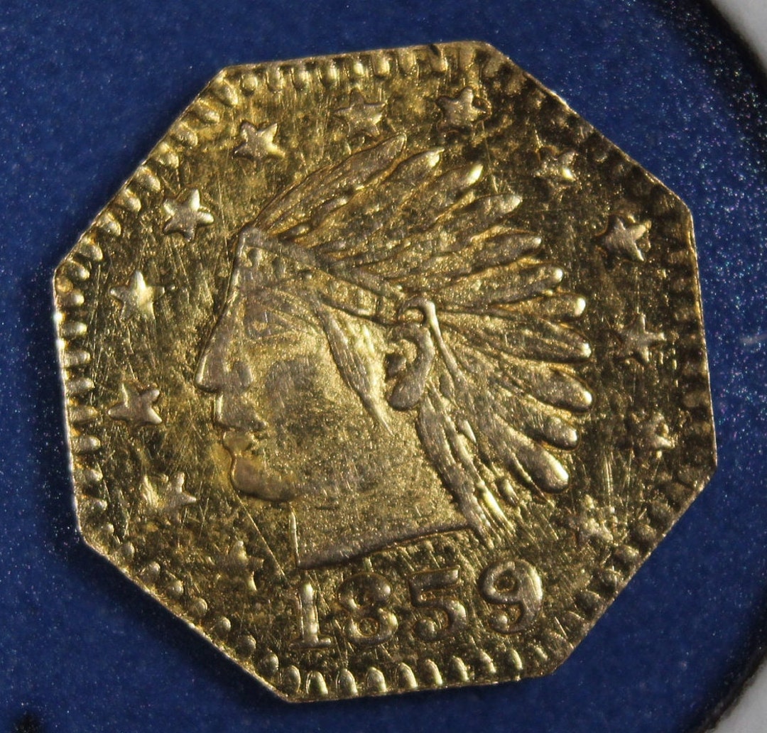 1859 California Gold Token Proof Like - Etsy