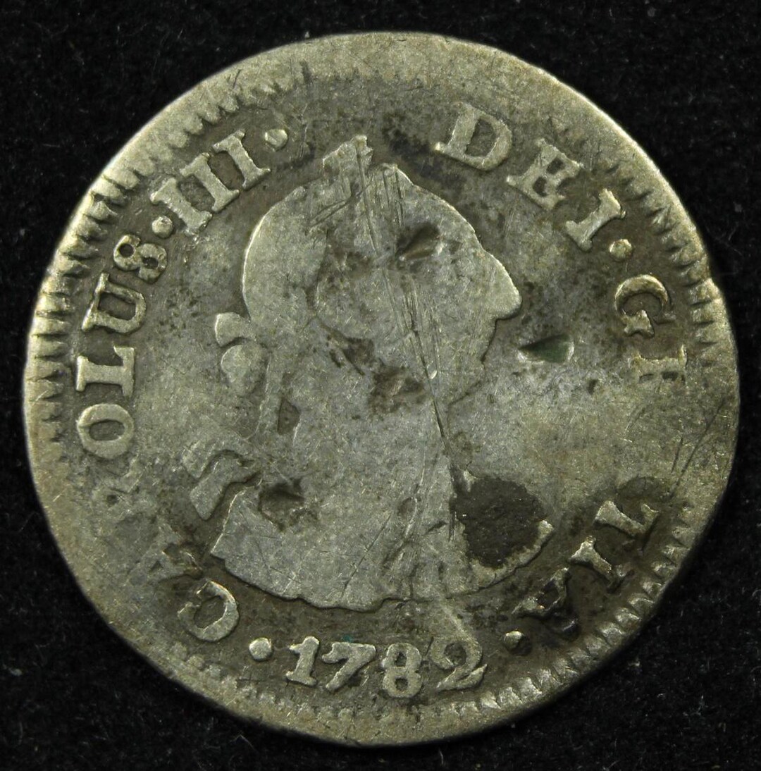 1782-FF Silver 1/2 Real Mexico - Etsy