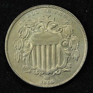 1866 Shield Nickel With Rays - Etsy