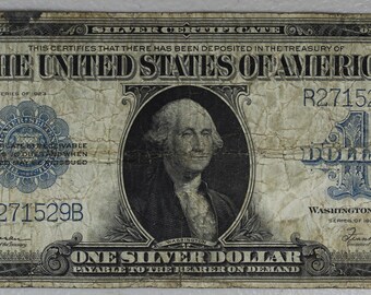 1957 1.00 Silver Certificate Antique Note US Small Notes Obsolete Notes ...