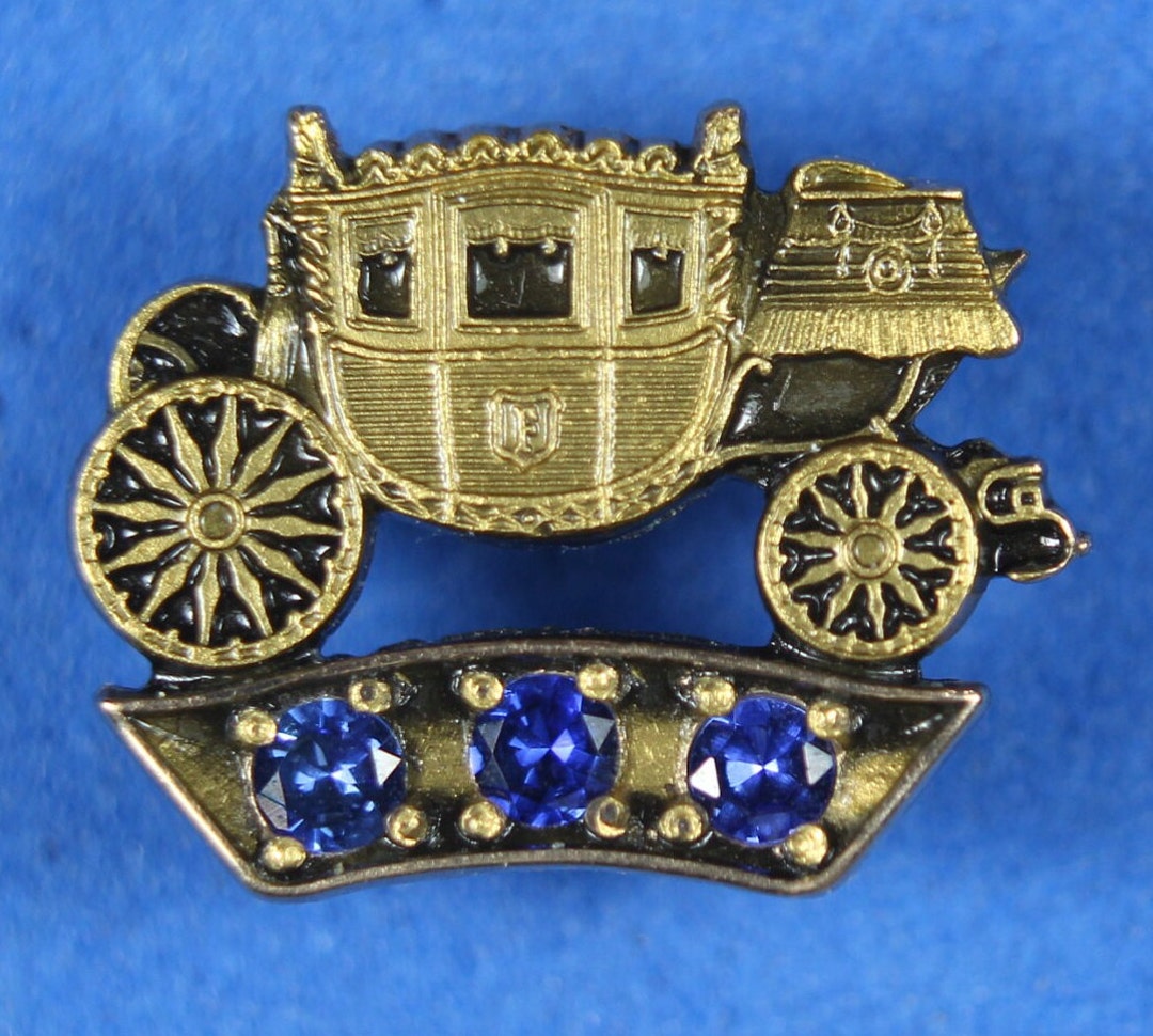 Solid 10k Gold Fisher Body 10 Year Service Pin 3 Sapphires - Etsy