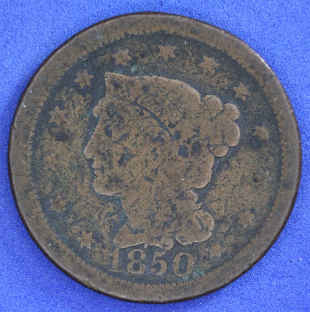 1850 Large Cent - Etsy