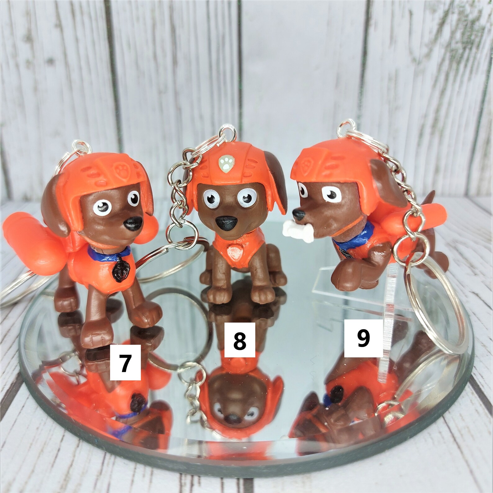 PAW Patrol Figures Keychain 24 Types Rubble Rocky Skye Marshall Chase ...
