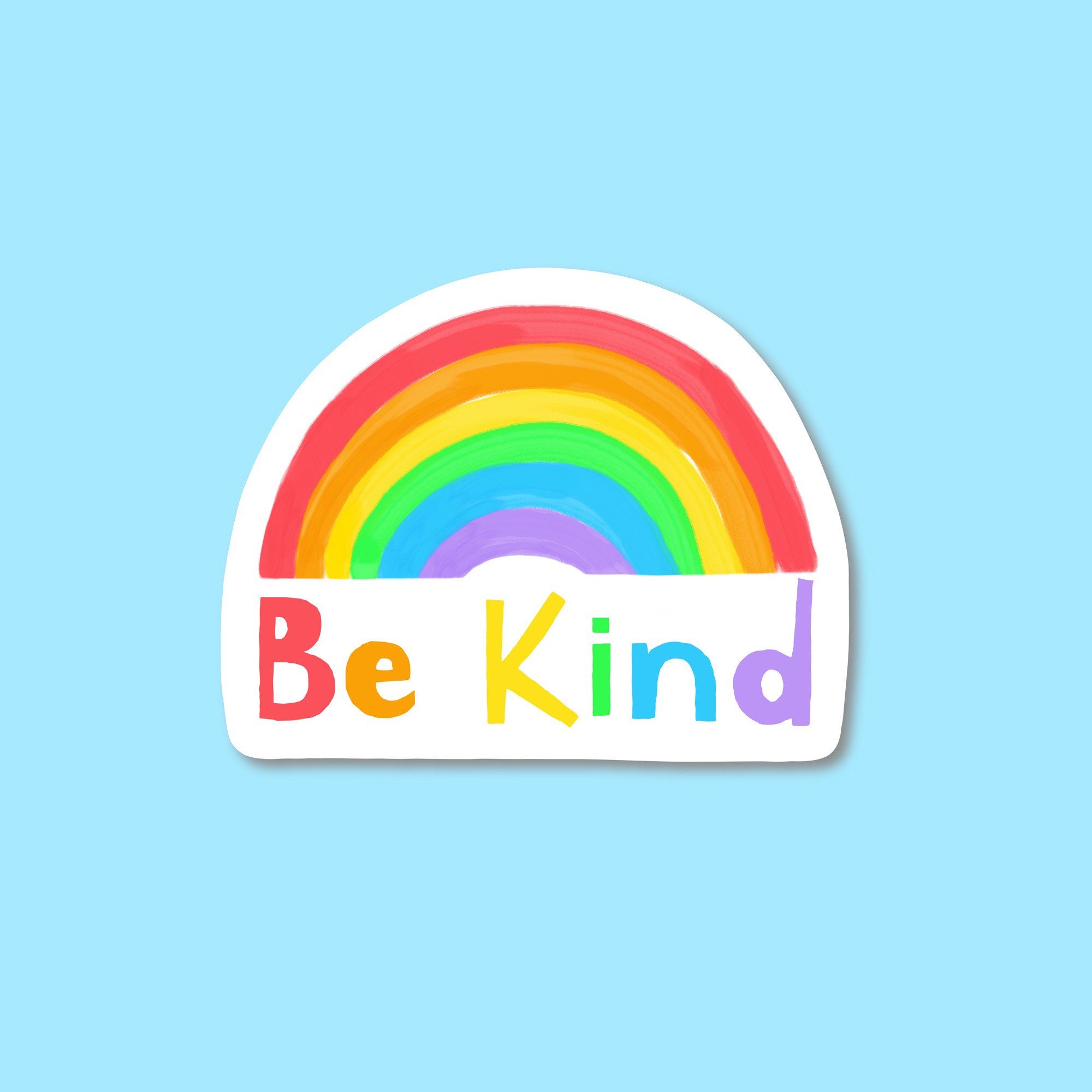Be Kind Rainbow Sticker Rainbow Sticker Be Kind Sticker - Etsy España