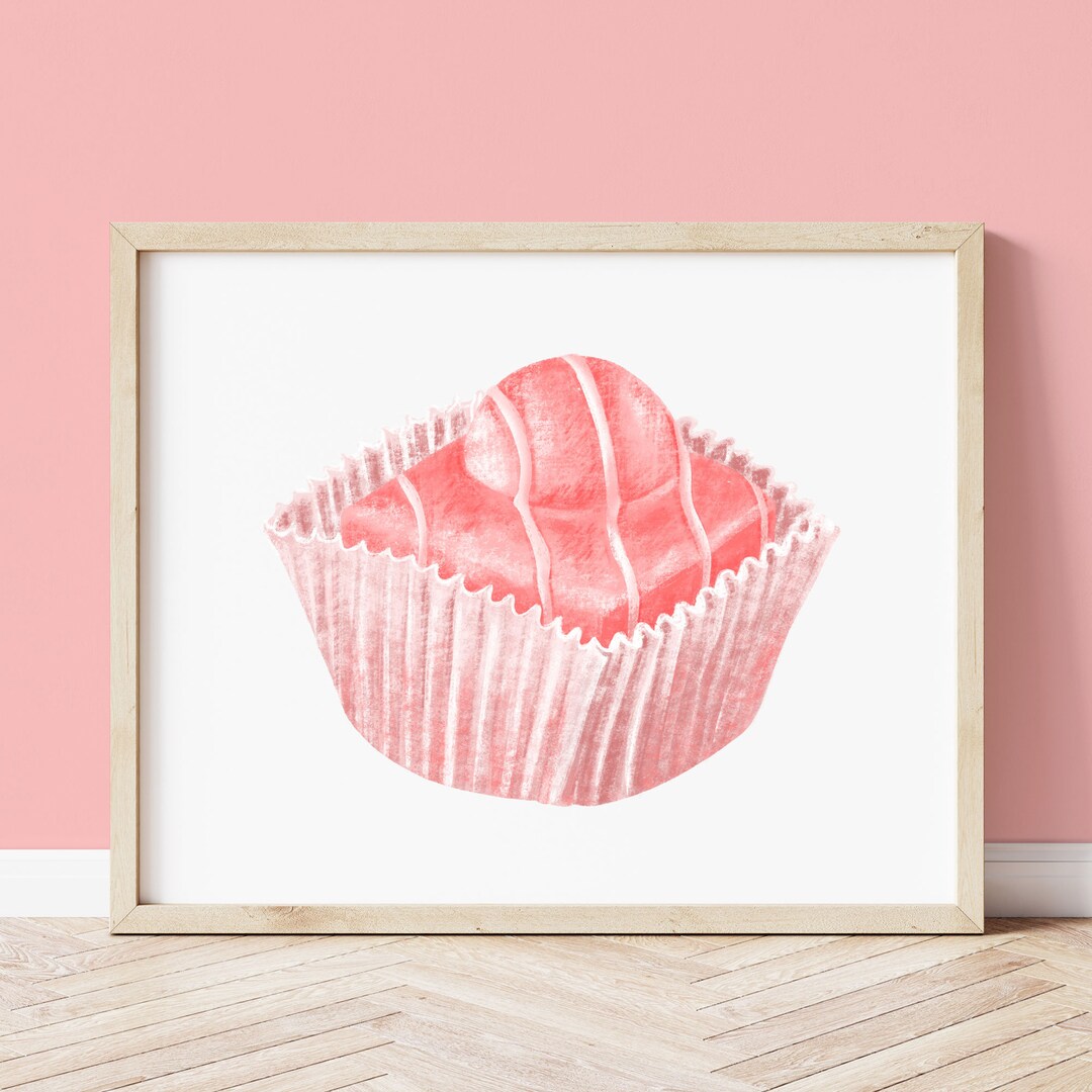 Fondant Fancy Art Print, French Fancy Cake Print, British Cakes Art ...
