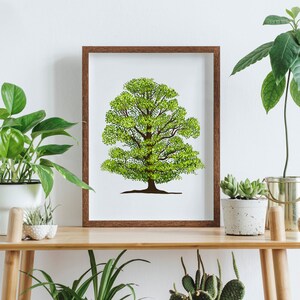 Elm Tree Art Print, Botanical Home Decor Gallery Wall Art, Nature ...