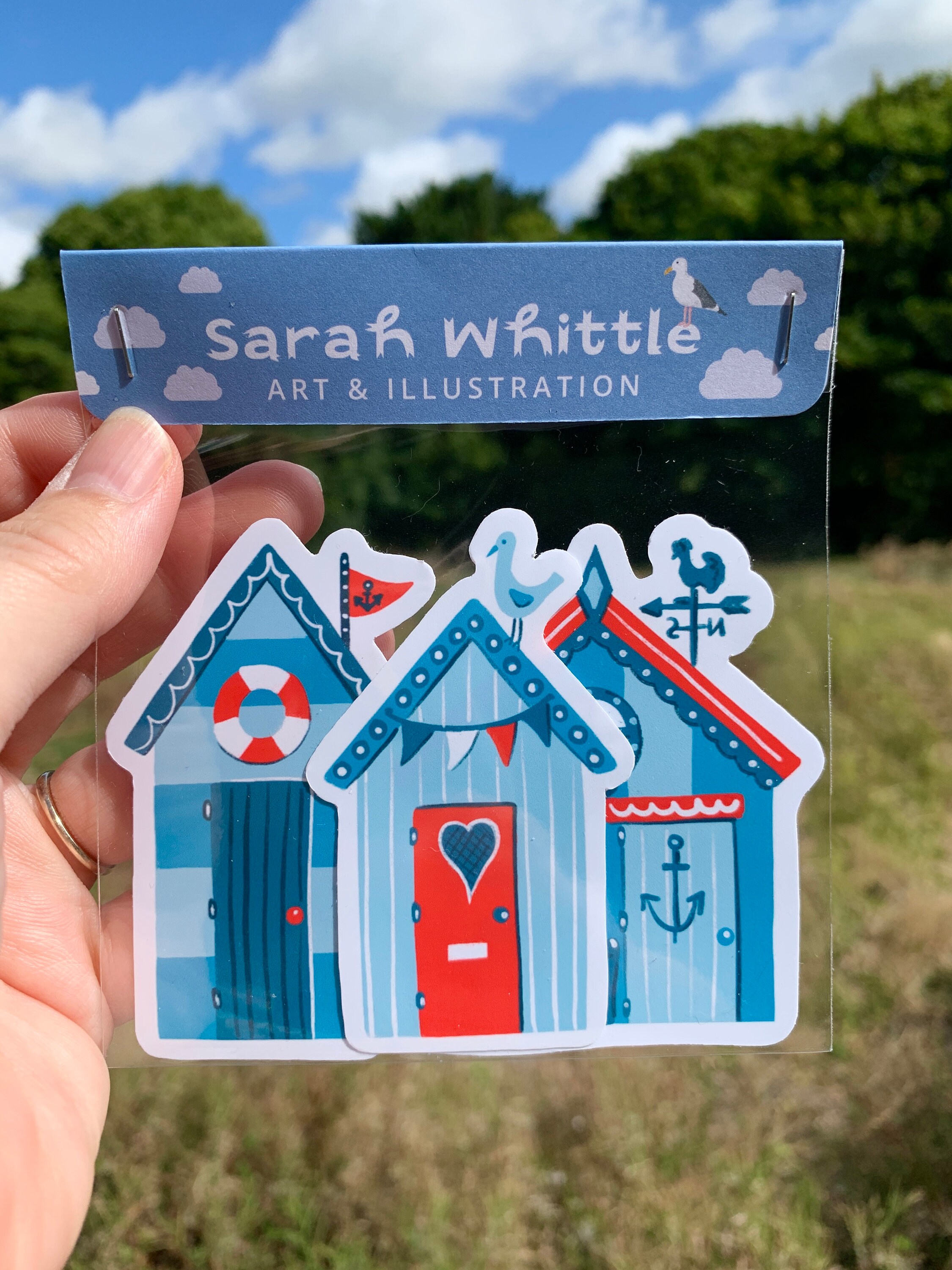 STICKER PACK Beach Huts Stickers Pack Beach Seaside - Etsy