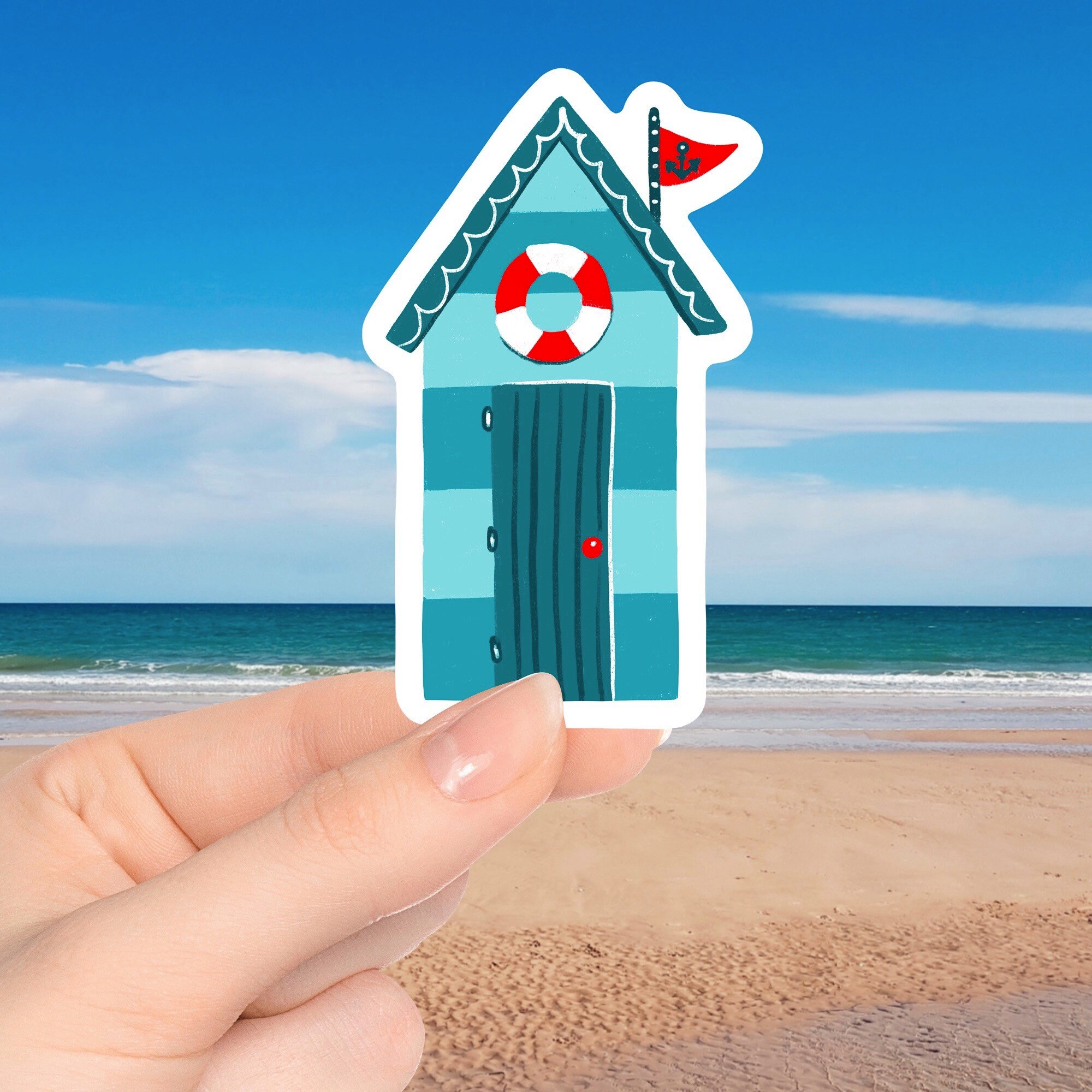 STICKER PACK, Beach Huts Stickers Pack, Beach Seaside, Cornwall ...