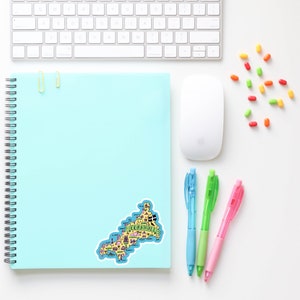 Cornwall Map Sticker | Cornwall Map Vinyl Sticker | Cornwall Stickers ...