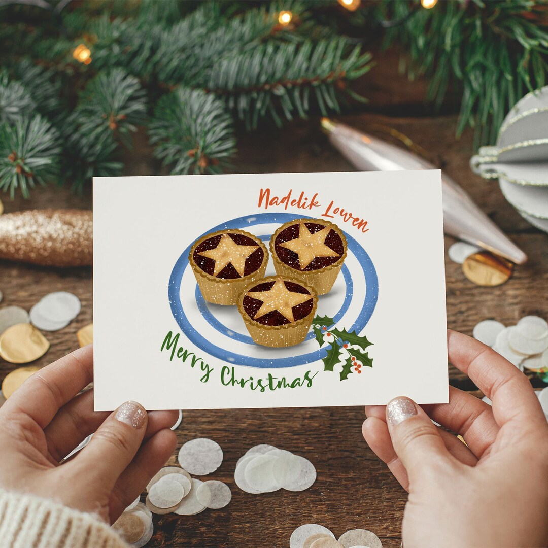 Nadelik Lowen Christmas Card | Cornish Christmas Card | Illustrated ...
