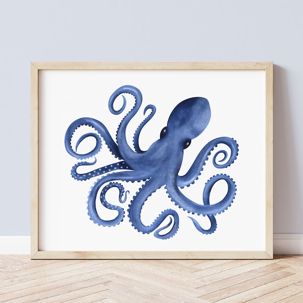 Octopus Print - Etsy