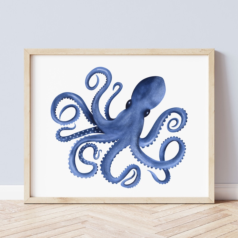 Blue Octopus - Etsy