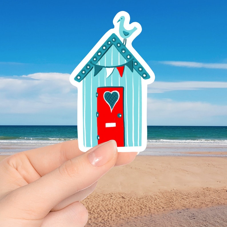 STICKER PACK, Beach Huts Stickers Pack, Beach Seaside, Cornwall ...