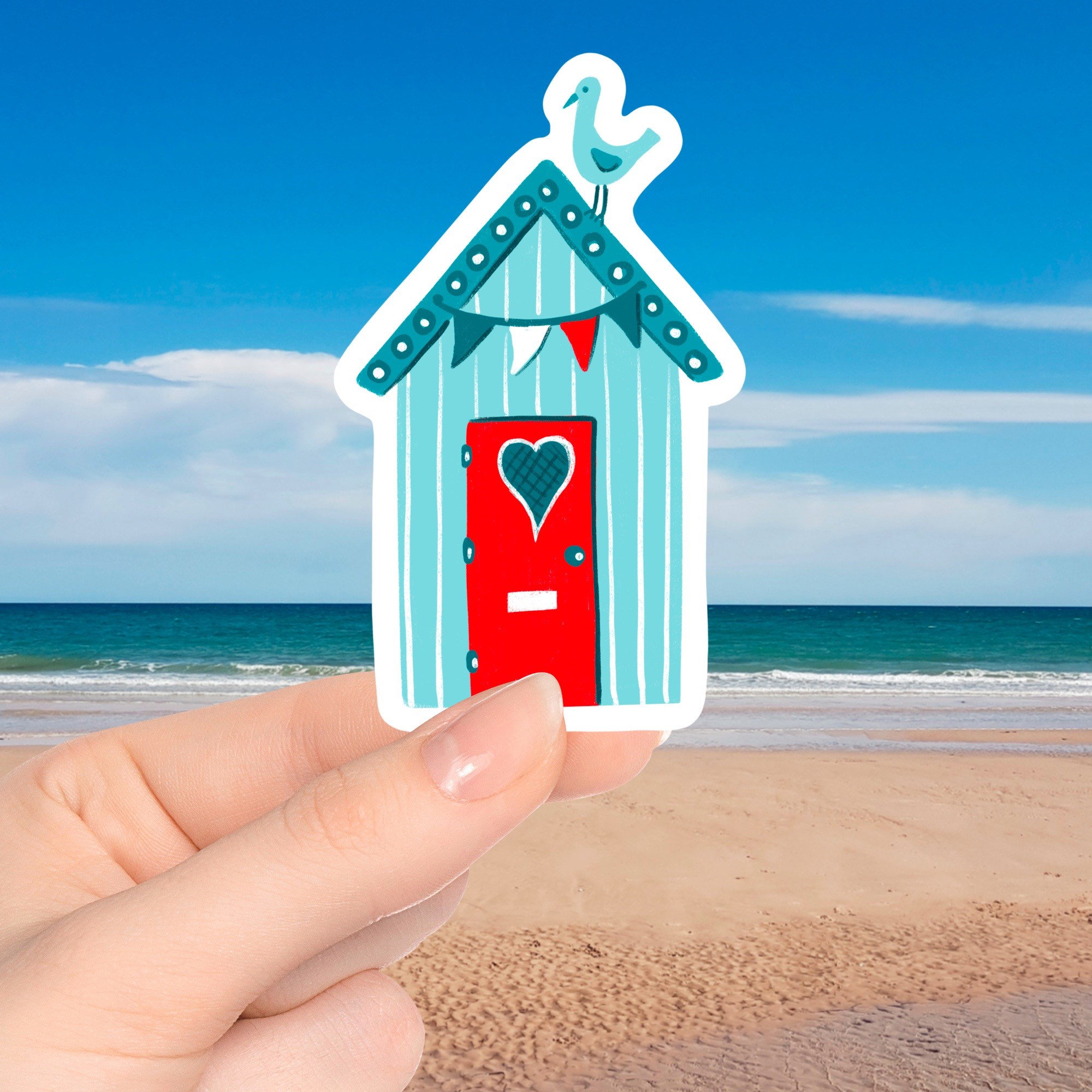 STICKER PACK, Beach Huts Stickers Pack, Beach Seaside, Cornwall ...