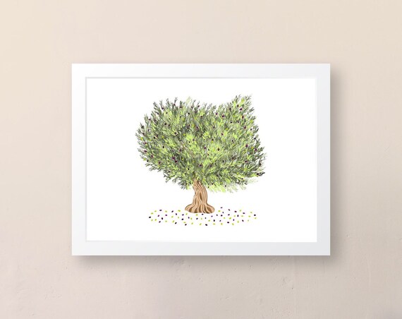 Olive Tree Wall Art Botanical Prints Nature Illustration | Etsy