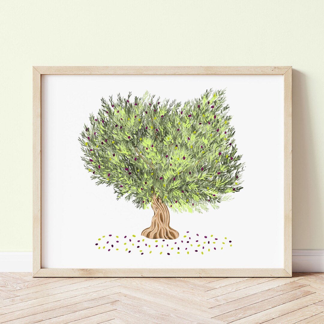 Olive Tree Wall Art - Botanical Prints - Nature Illustration - Nature ...