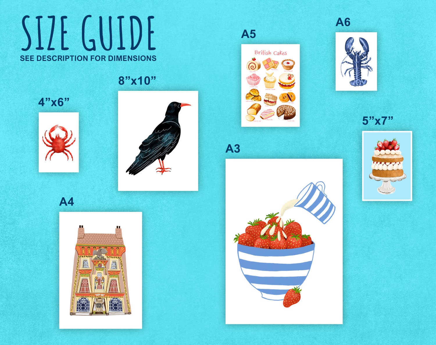 Cornwall Map Art Print, Map of Cornwall Illustrated Wall Art Print ...