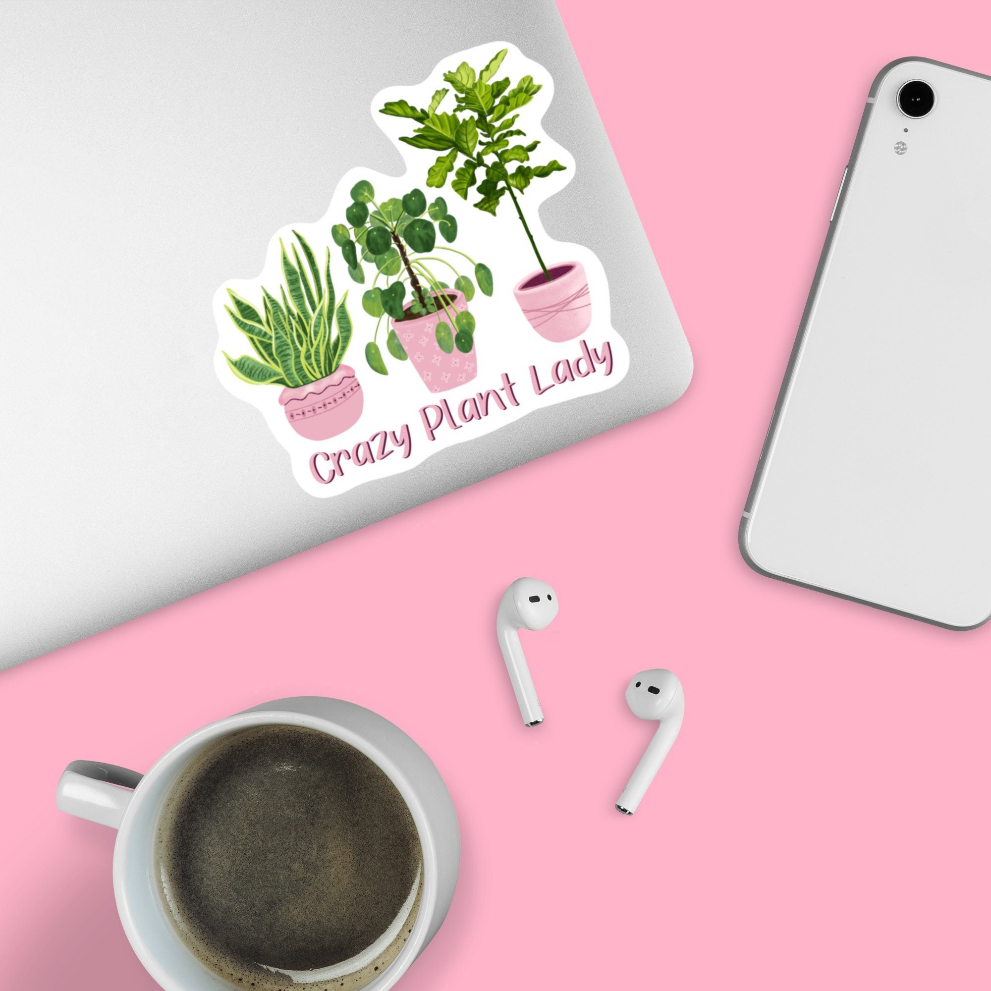 Crazy Plant Lady Sticker Houseplant Sticker Stickers - Etsy