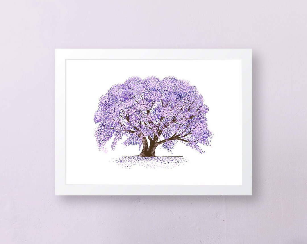 Jacaranda Tree Botanical Home Decor Art Print Nature Wall - Etsy