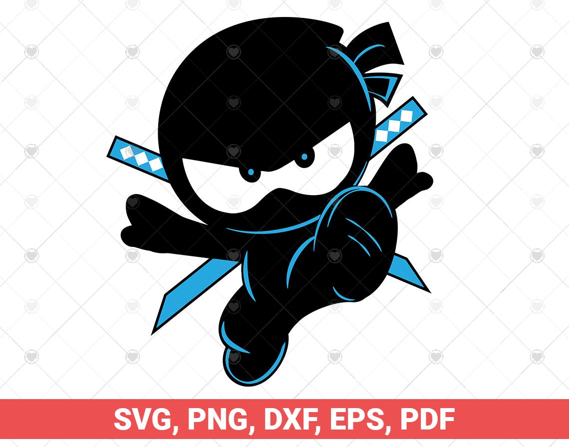 Ninja for Kidz Svg Bundle, Bundle Layered Svg, Png, Pdf, Dxf, Eps ...
