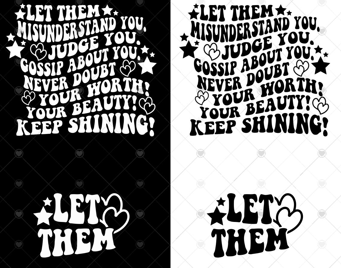 Let Them Motivational Quotes SVG Let Them Svg Png Keep - Etsy